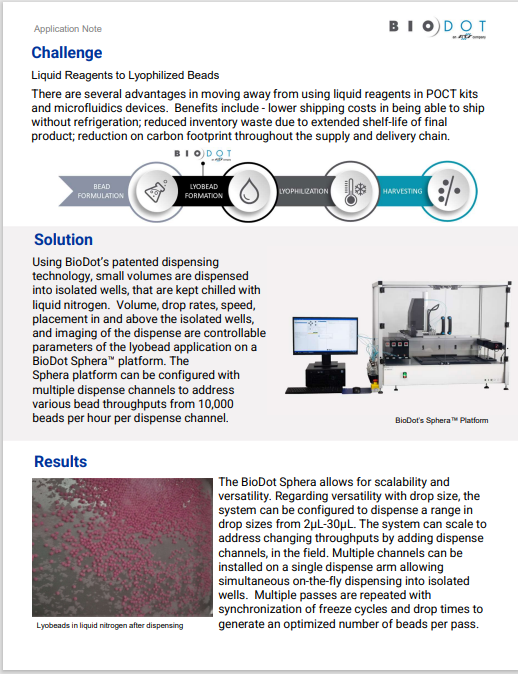 Lyobead Application Note 1 - BioDot